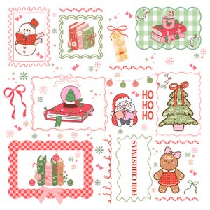 Christmas Book Lover Clipart PNG Bundle: Holiday Reading (digital ...