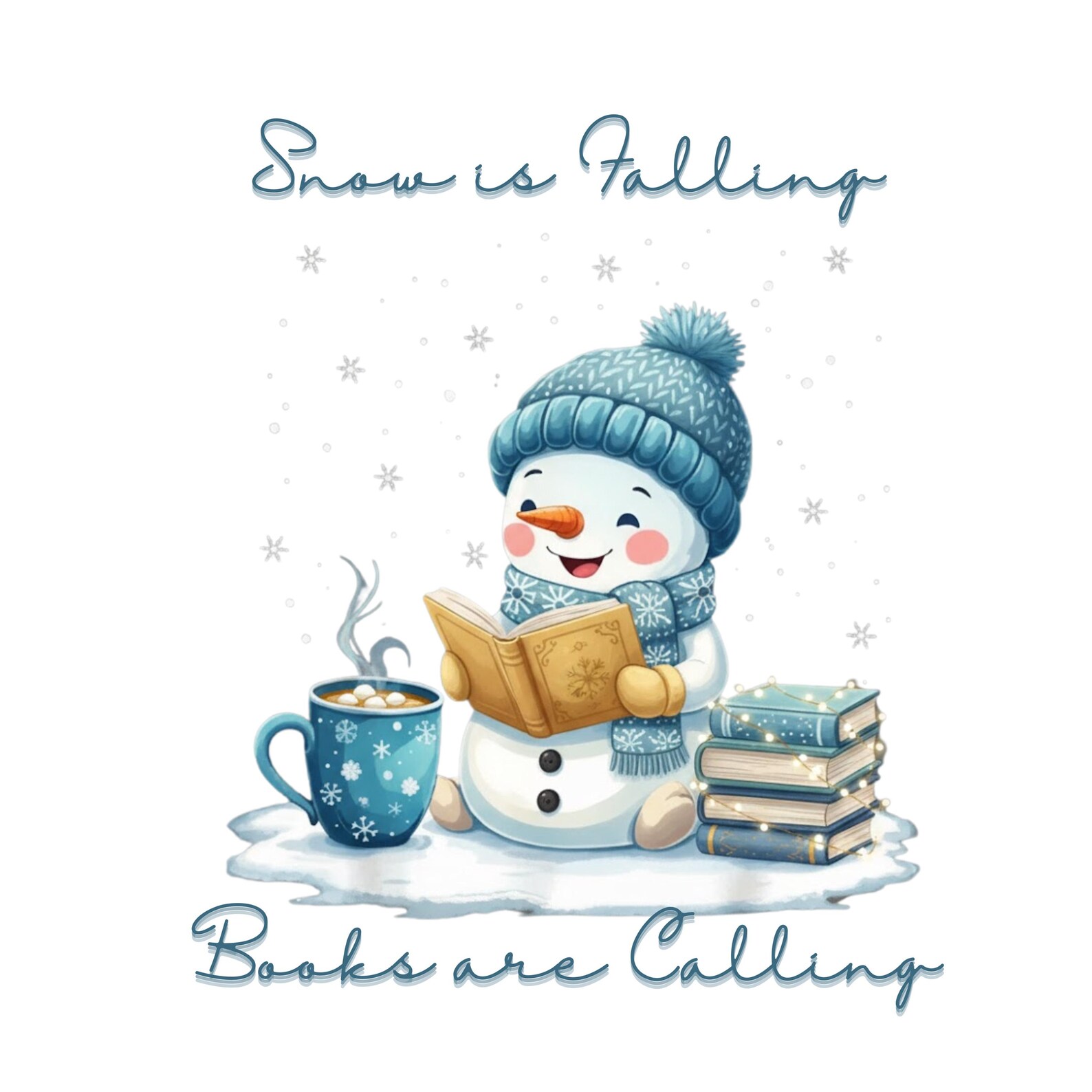 Christmas Book Lover Clipart PNG Bundle: Holiday Reading (digital ...
