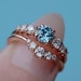 Natural Blue Diamond Engagement Ring Set,minimalist Gemstone Ring,fancy ...