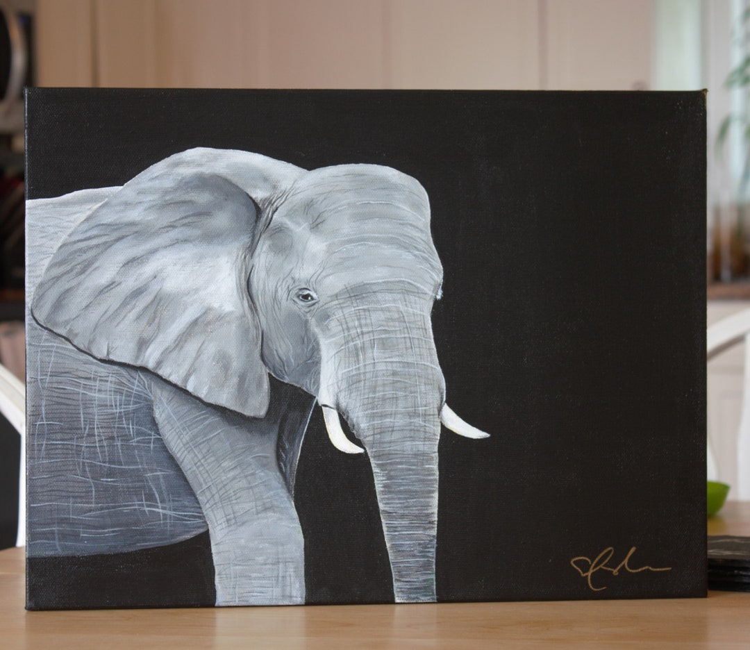 Elefant Acryl Wand Kunst Druck - Etsy.de