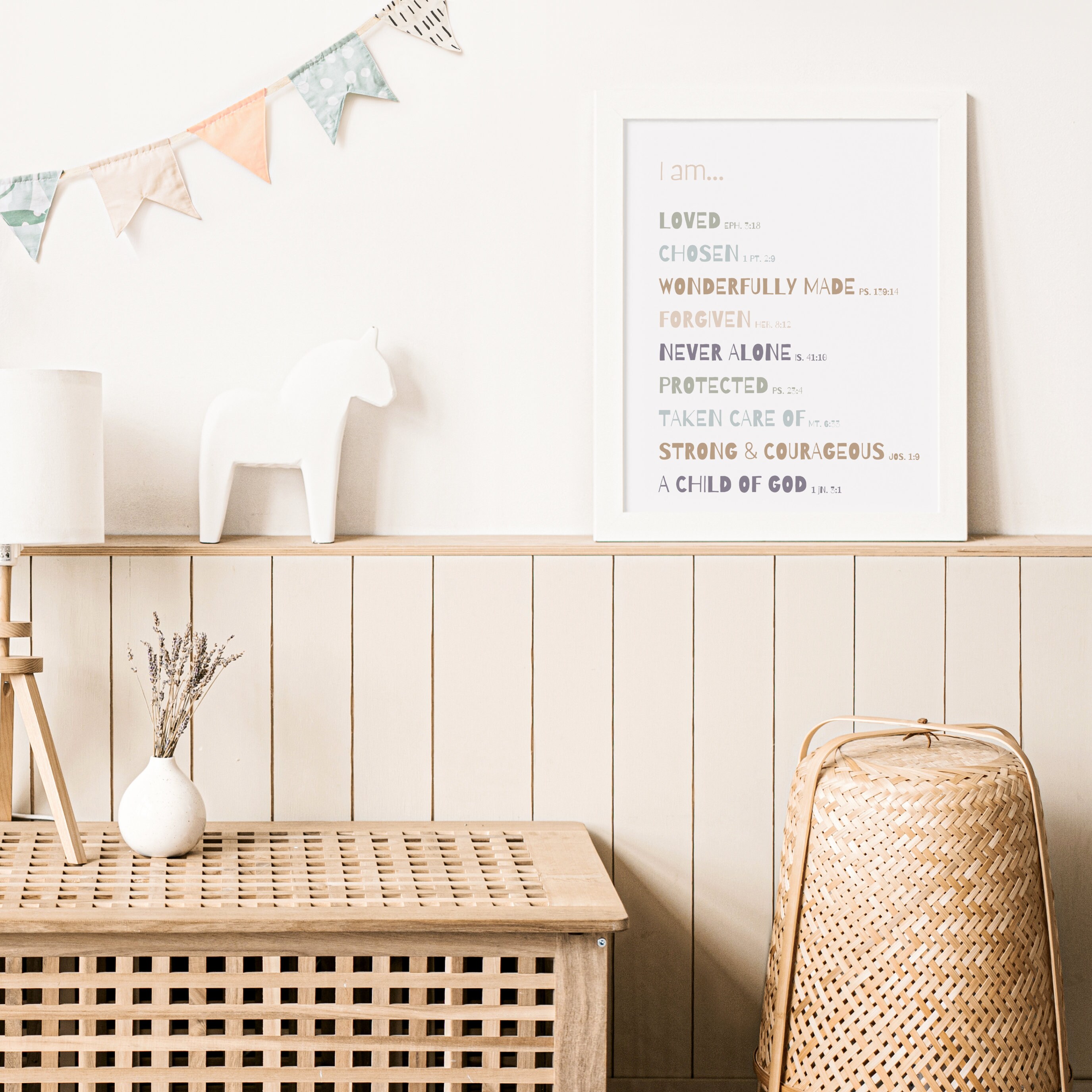 Christian Bible Affirmations for Kids, Sunday School Kids Room ...