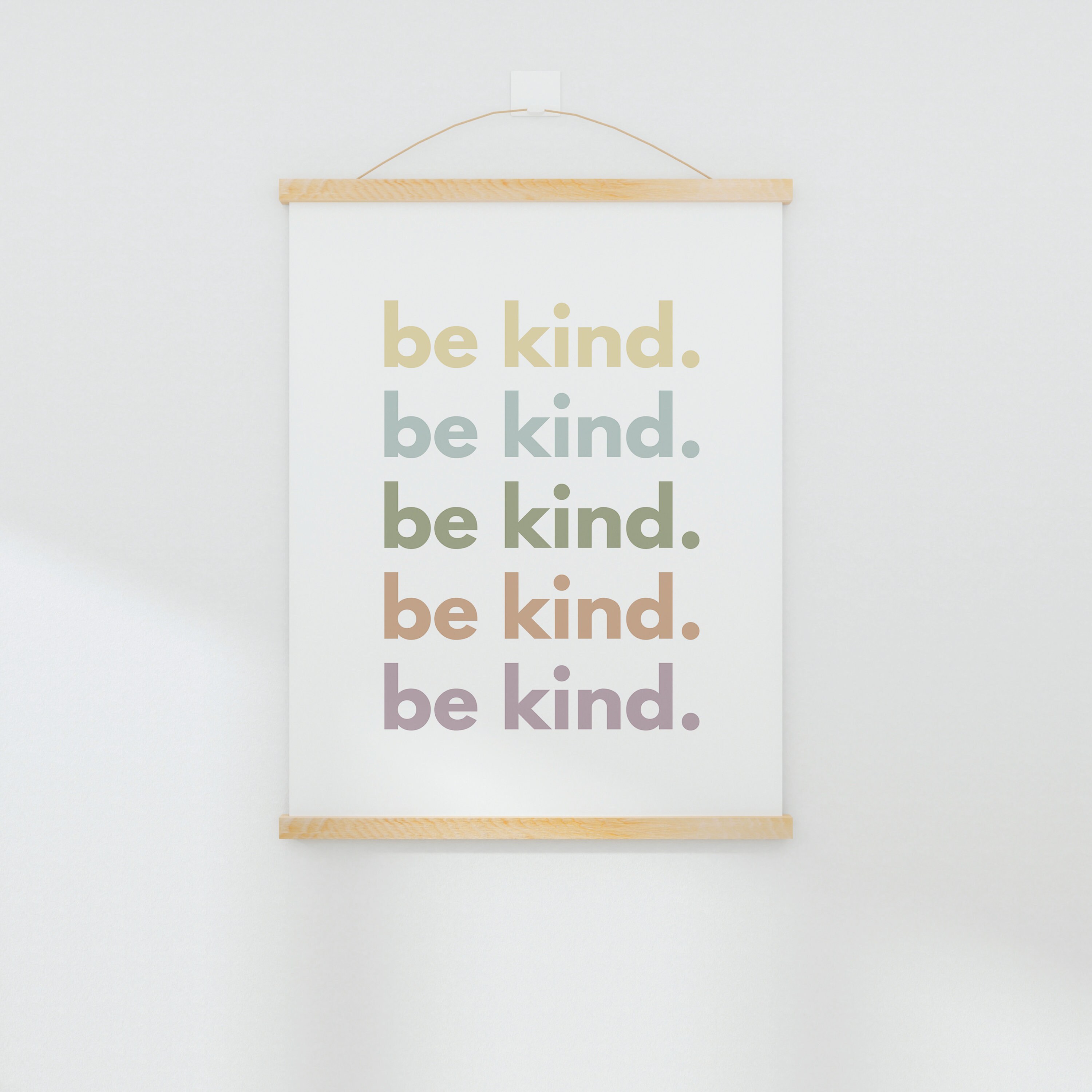 Be Kind Poster Be Kind Motivational Print Kids Playroom Wall Decor ...