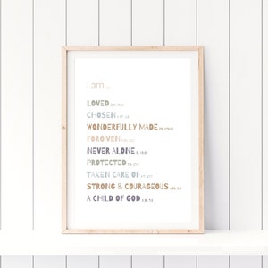 Christian Bible Affirmations for Kids, Sunday School Kids Room ...