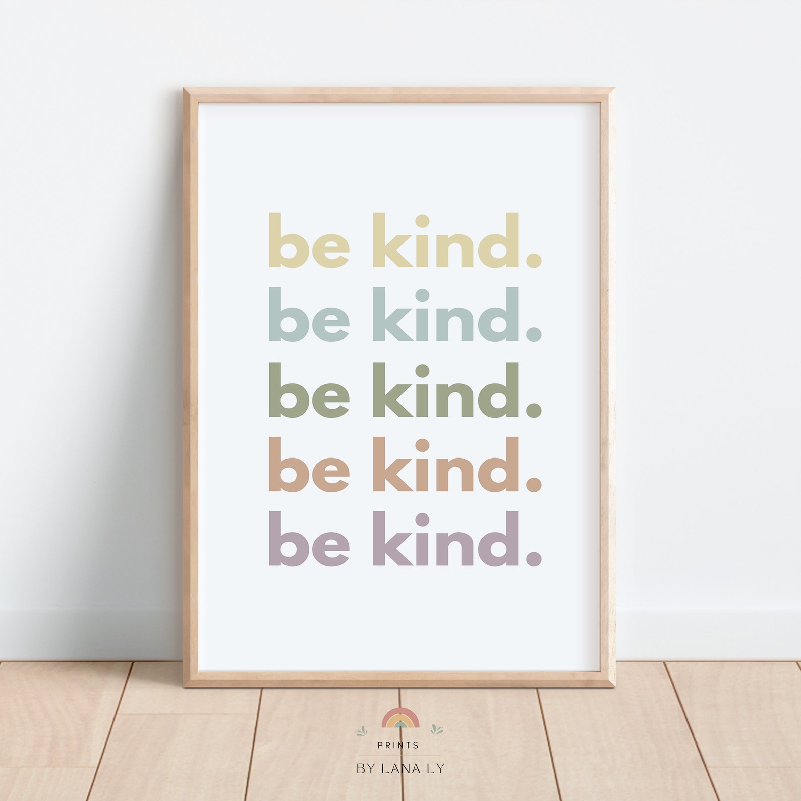 Be Kind Poster Be Kind Motivational Print Kids Playroom Wall Decor ...