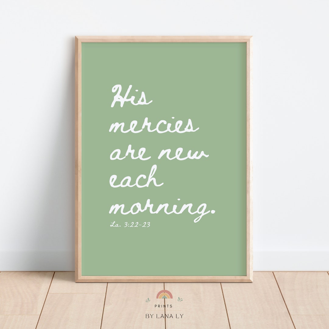 New Mercies Bible Verse Print: Girl's Room Decor (digital Download) - Etsy