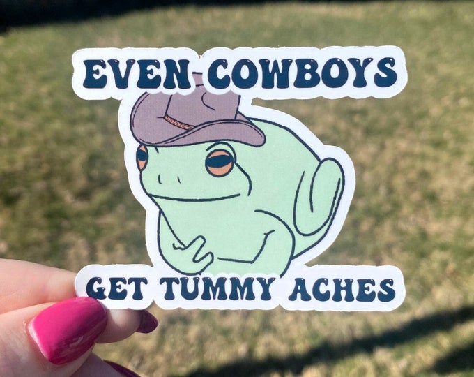 Cowboy Frog Sticker Meme Stickers Funny Outdoor Indoor Sticker Decal ...