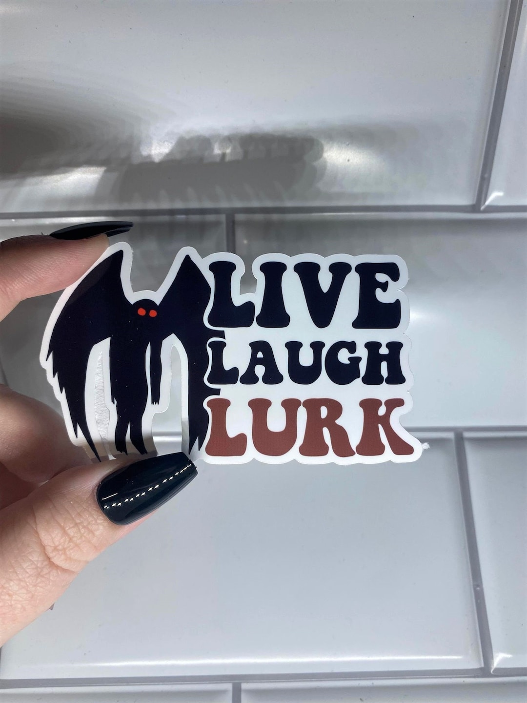 Live Laugh Lurk Sticker Mothman Sticker Funny Sticker Sticker for ...