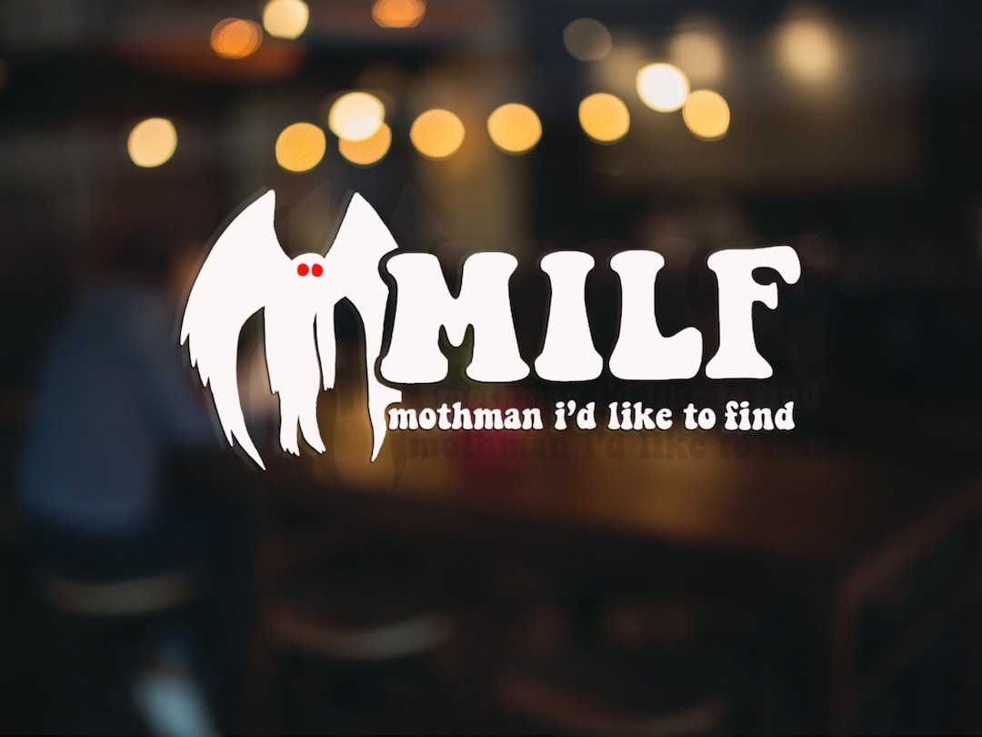Mothman Vinyl Decal | MILF Mothman Decal | Funny Decal | Car Decal ...