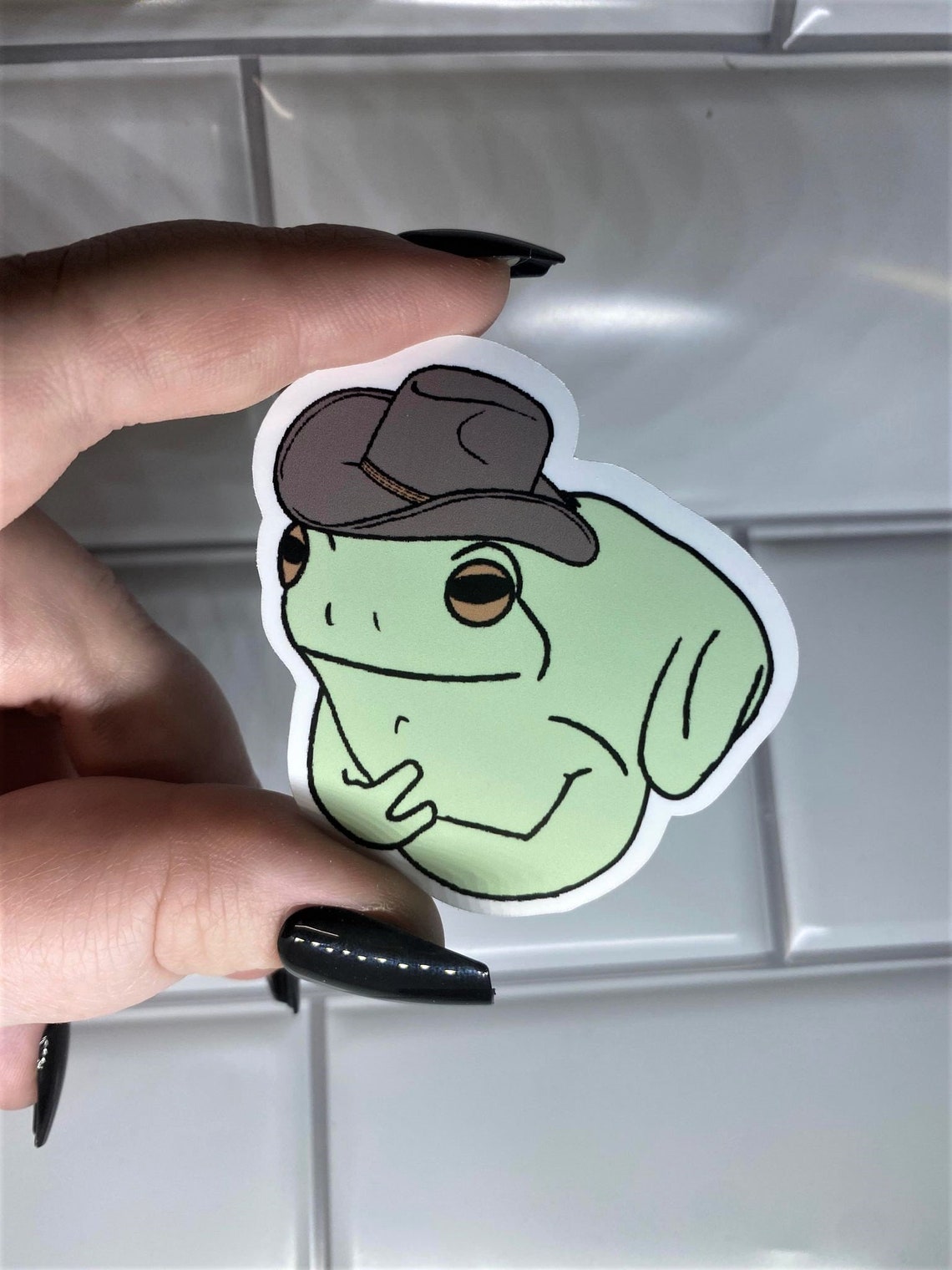Cowboy Frog Sticker Meme Sticker Funny Sticker Sticker - Etsy