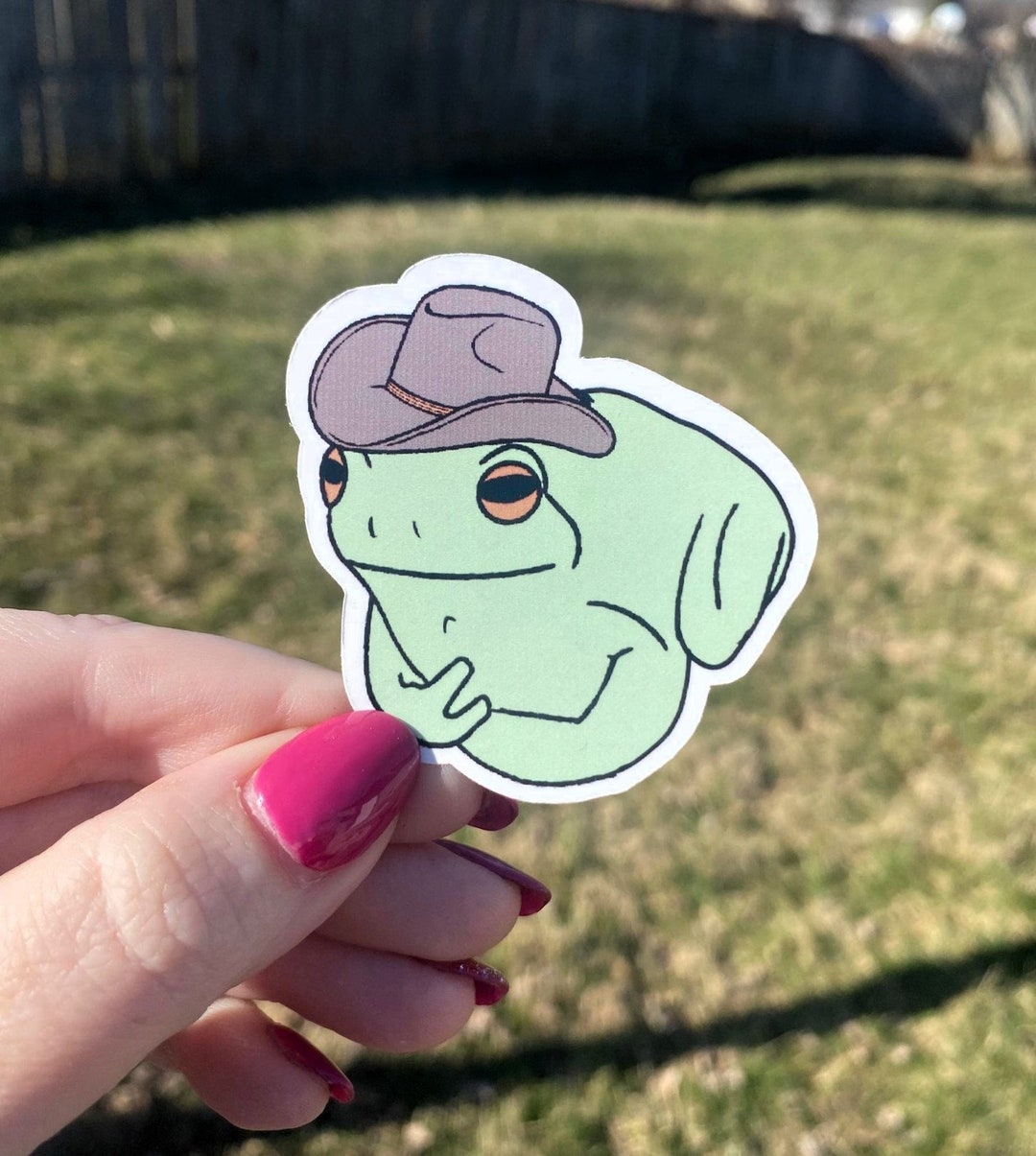 Cowboy Frog Sticker | Meme Sticker | Funny Sticker | Sticker for Laptop ...