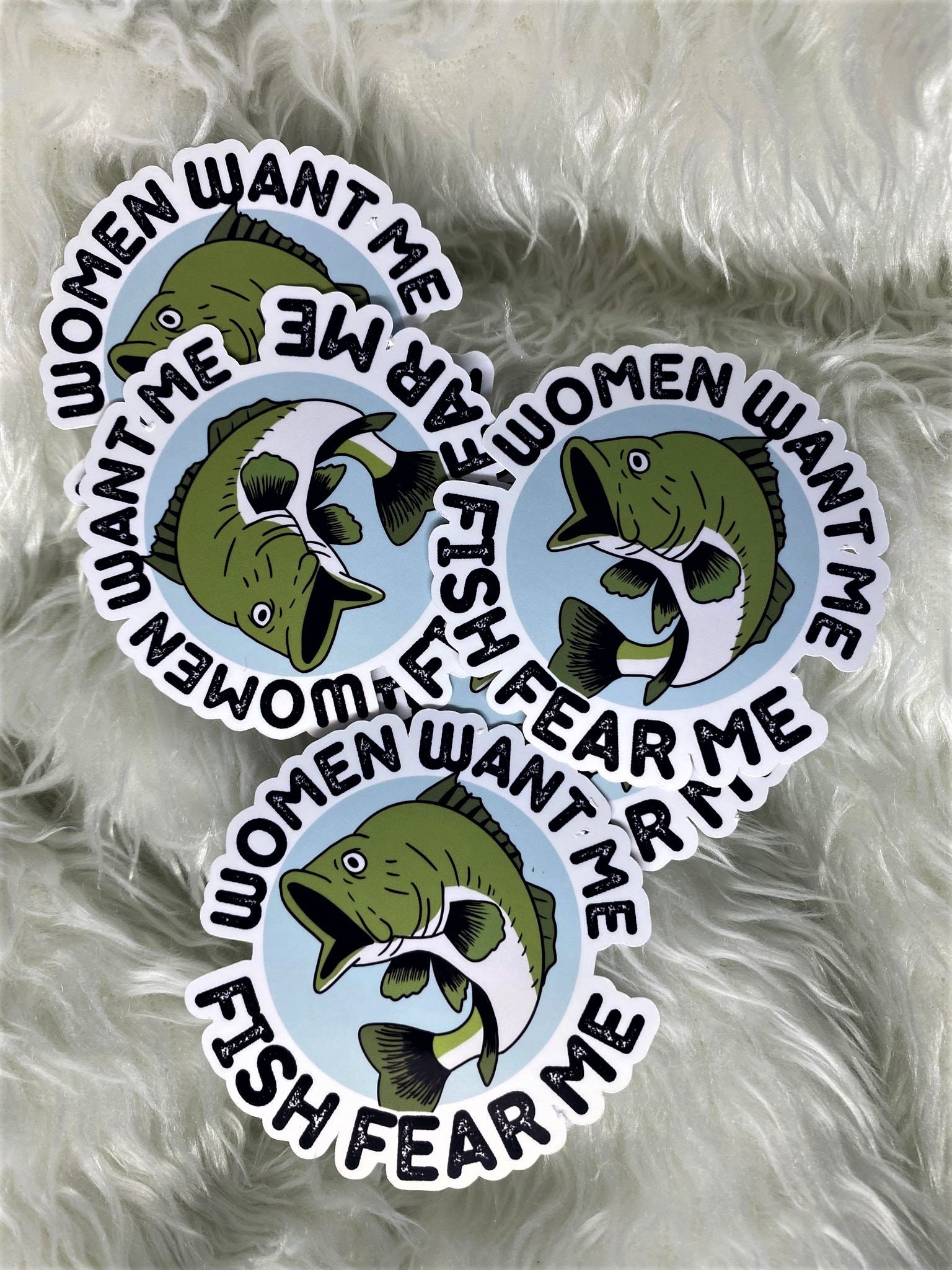 Women Want Me Fish Fear Me Sticker Meme Sticker Funny - Etsy