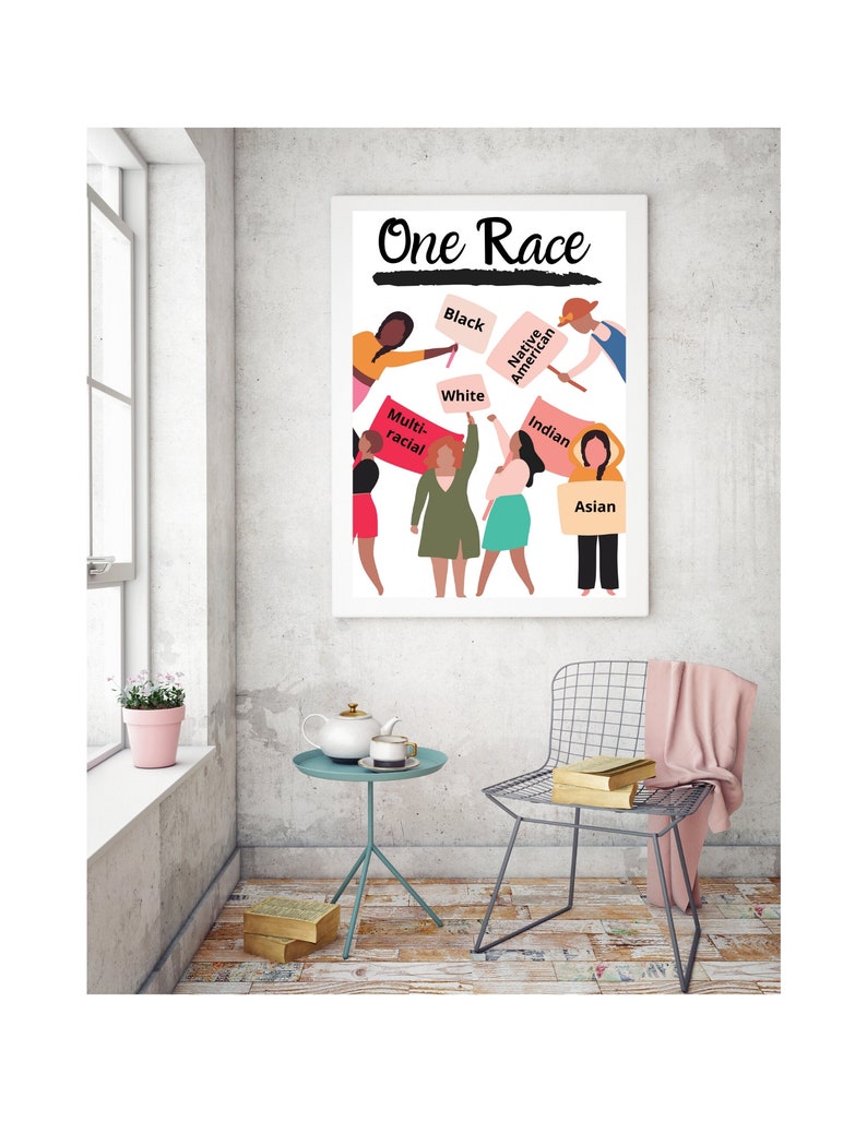 One Race-digital Print Human Unity (3 Sizes Available JPEG & PDF) - Etsy