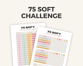 EDITABLE 75 Soft Tracker Template | Size A3, A4, US Letter | Canva ...