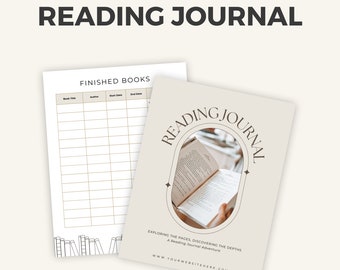 2022 Editable Canva Reading Journal Template Editable Digital Reading ...