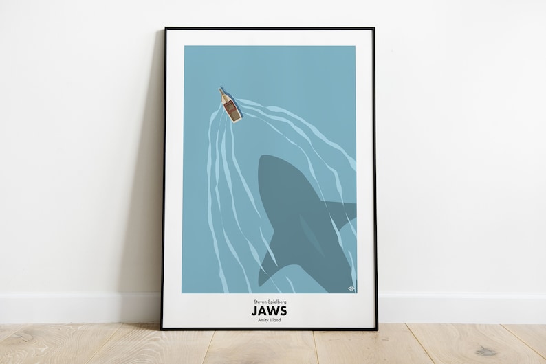 Jaws Minimalist Poster | Etsy