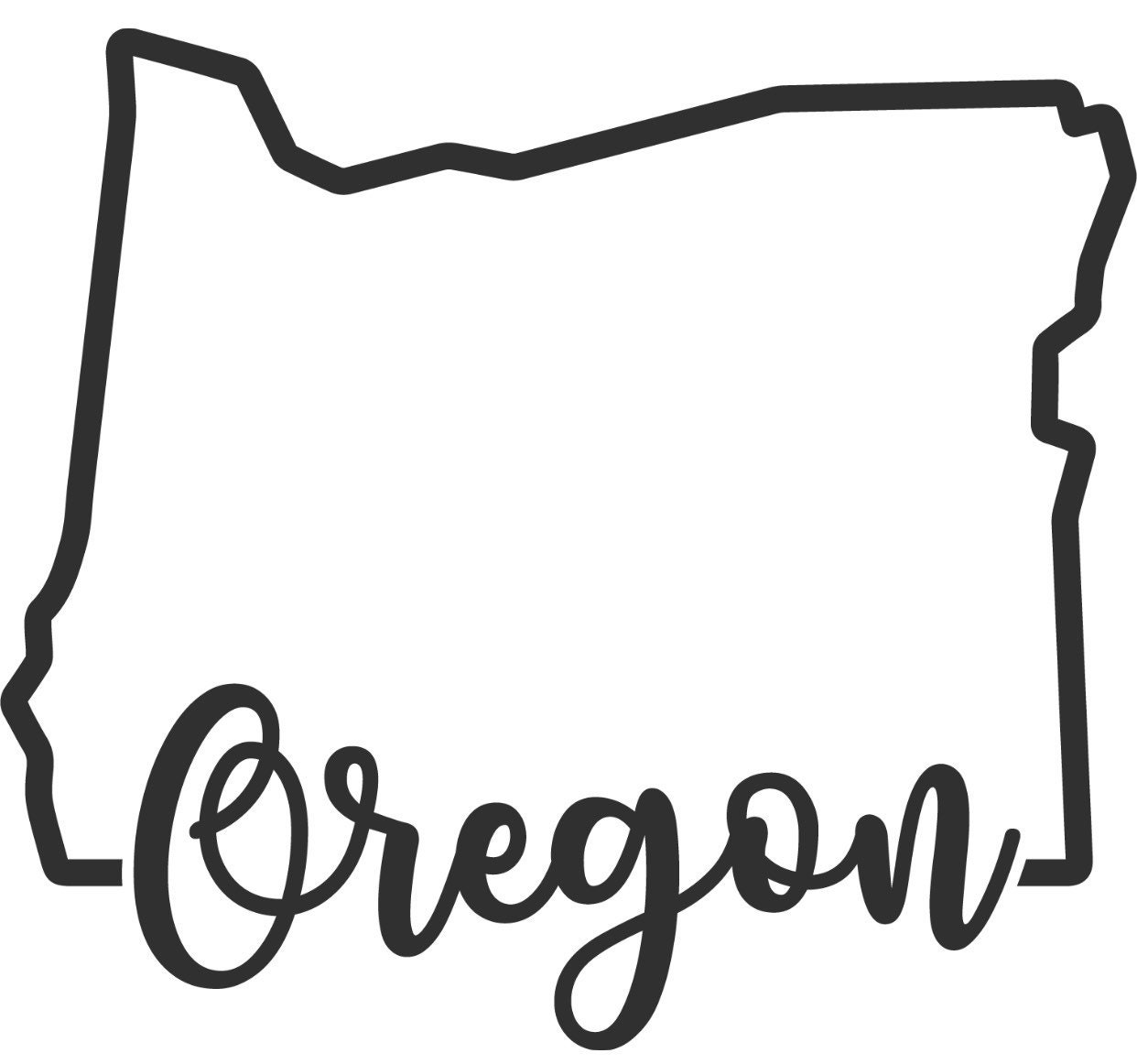 Oregon Vinyl Decal. Oregon State Car Sticker. Oregon Outline | Etsy