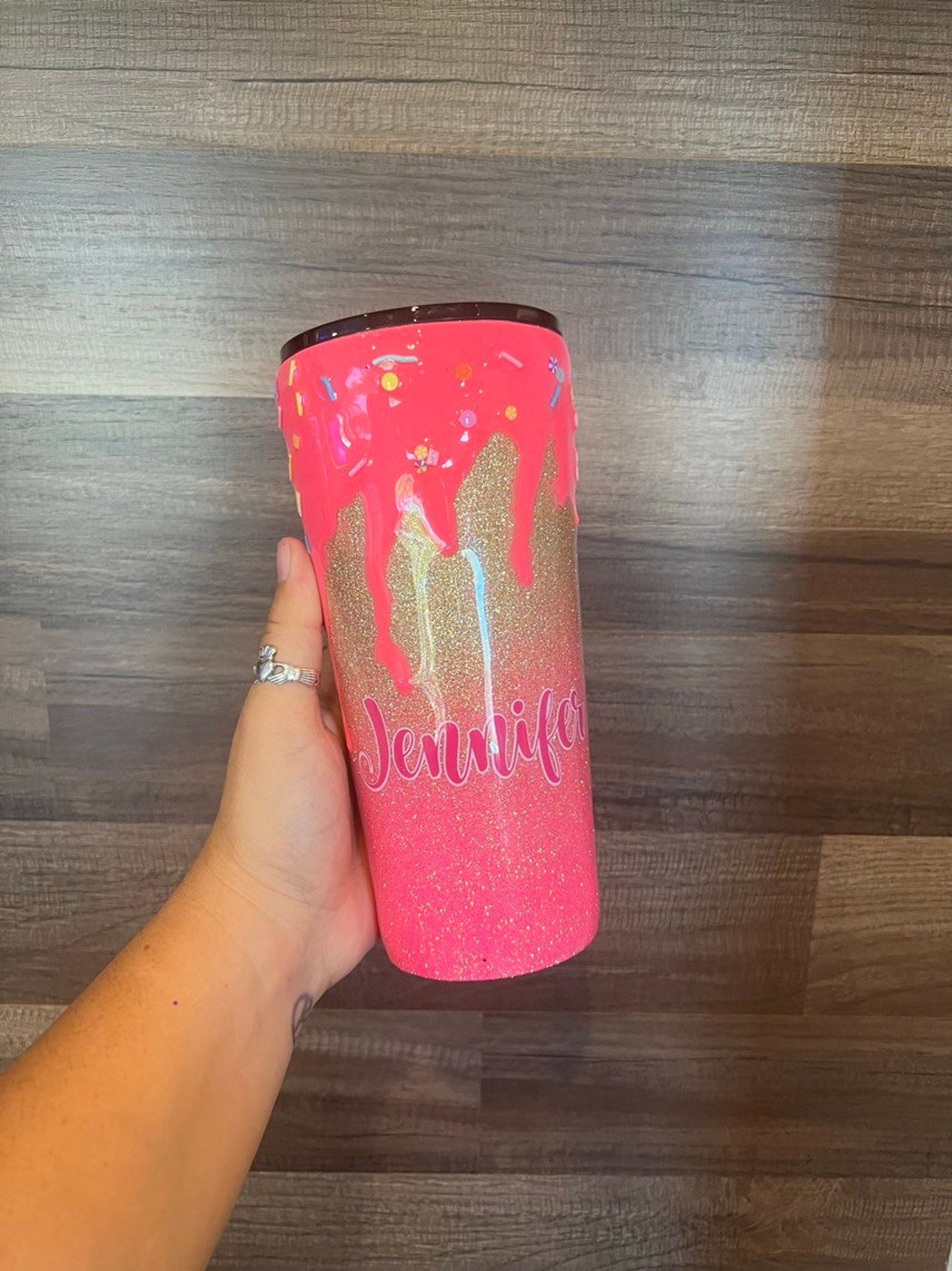 Whatever Sprinkles Your Cupcake Glitter Epoxy Stainless Steel Etsy