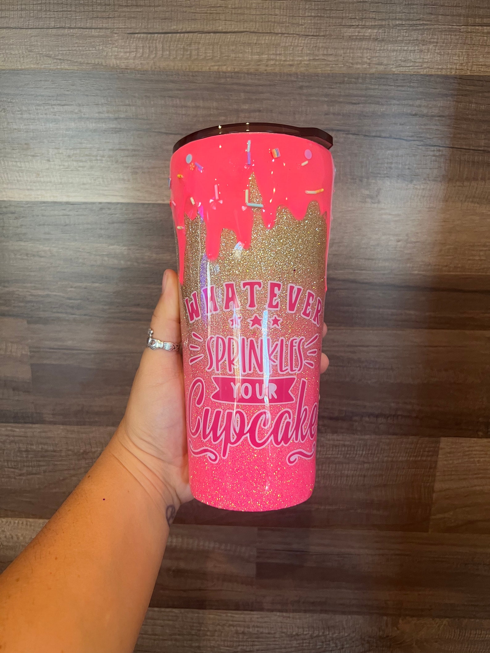 Whatever Sprinkles Your Cupcake Glitter Epoxy Stainless Steel Etsy