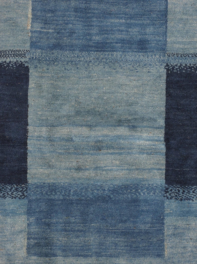 Hand-woven Blue Modern Rug - Etsy