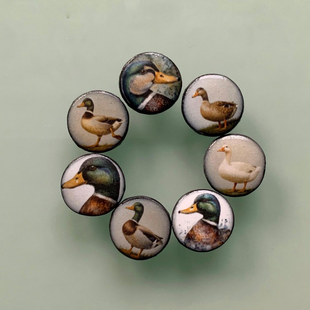 7 Buttons “ducks” 20 Mm - Etsy