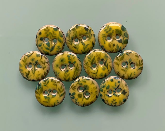 10 Buttons “spring” 18 Mm - Etsy