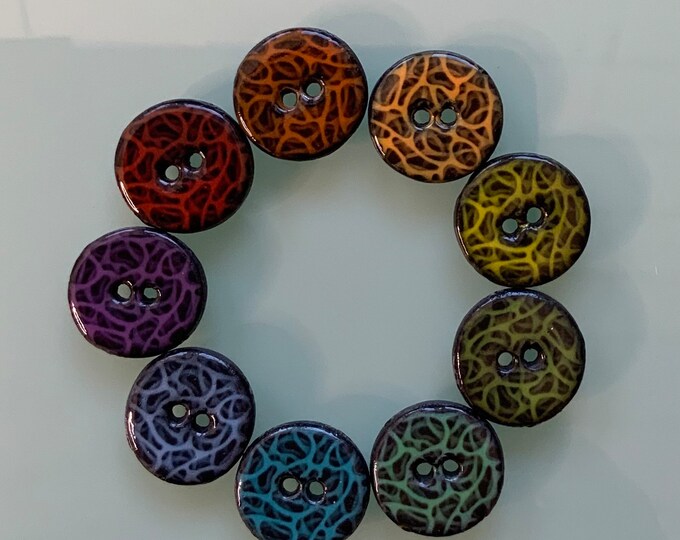 9 Colorful Jumble Buttons 20 Mm - Etsy