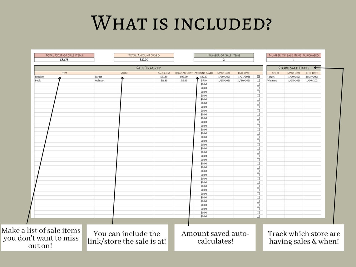 Christmas Gift Tracker | Holiday Planner | Gift Tracking Spreadsheet ...
