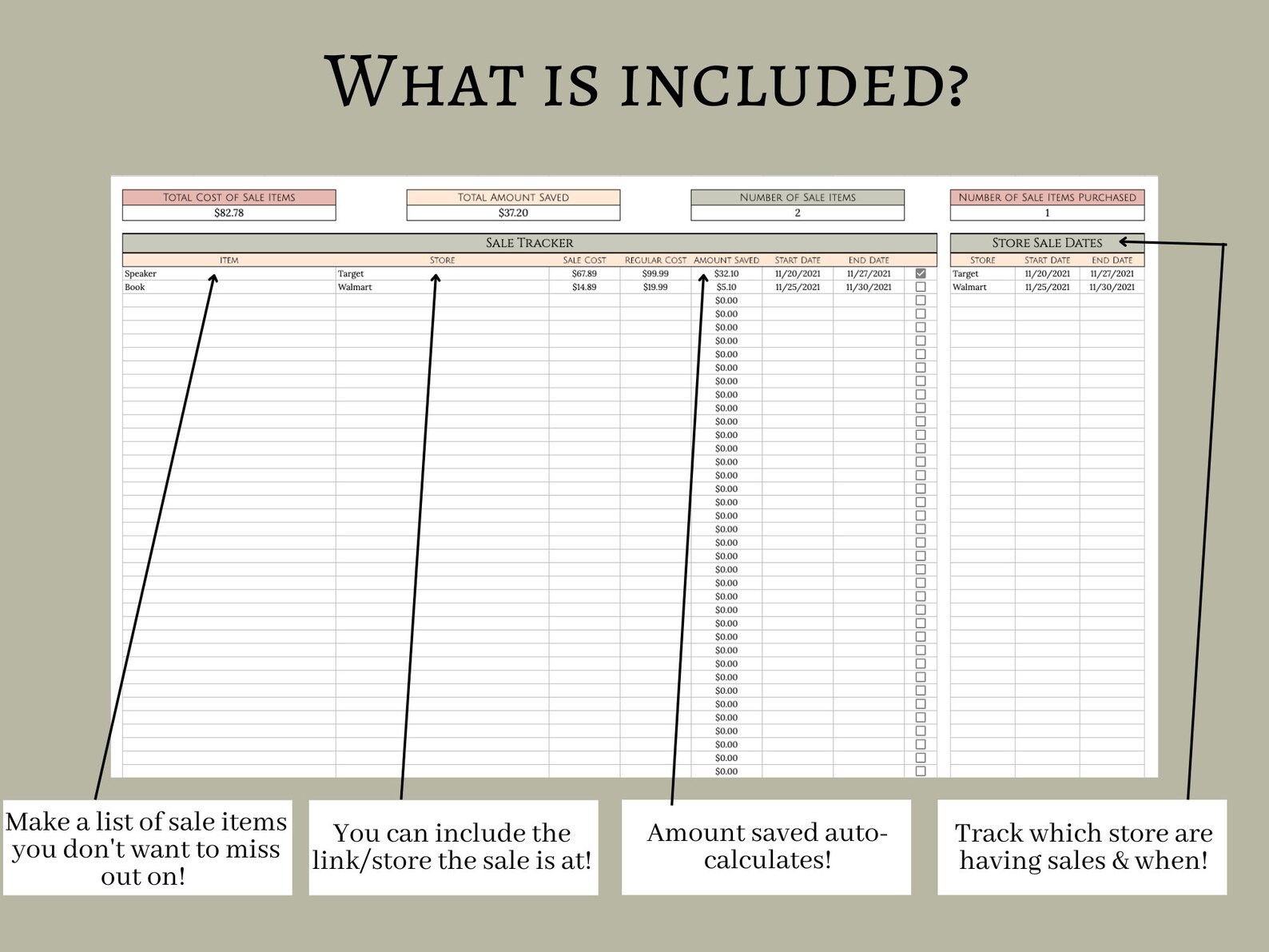 Christmas Gift Tracker | Holiday Planner | Gift Tracking Spreadsheet ...