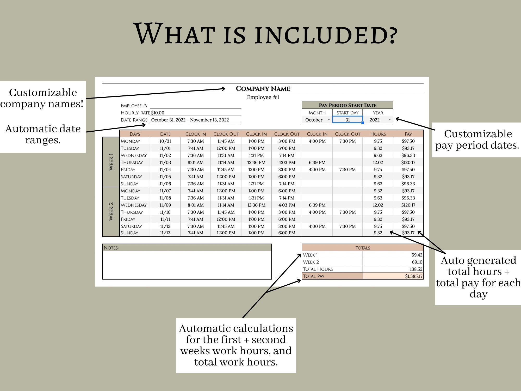 Biweekly Payroll Tracker Spreadsheet | Financial Planner | Google ...