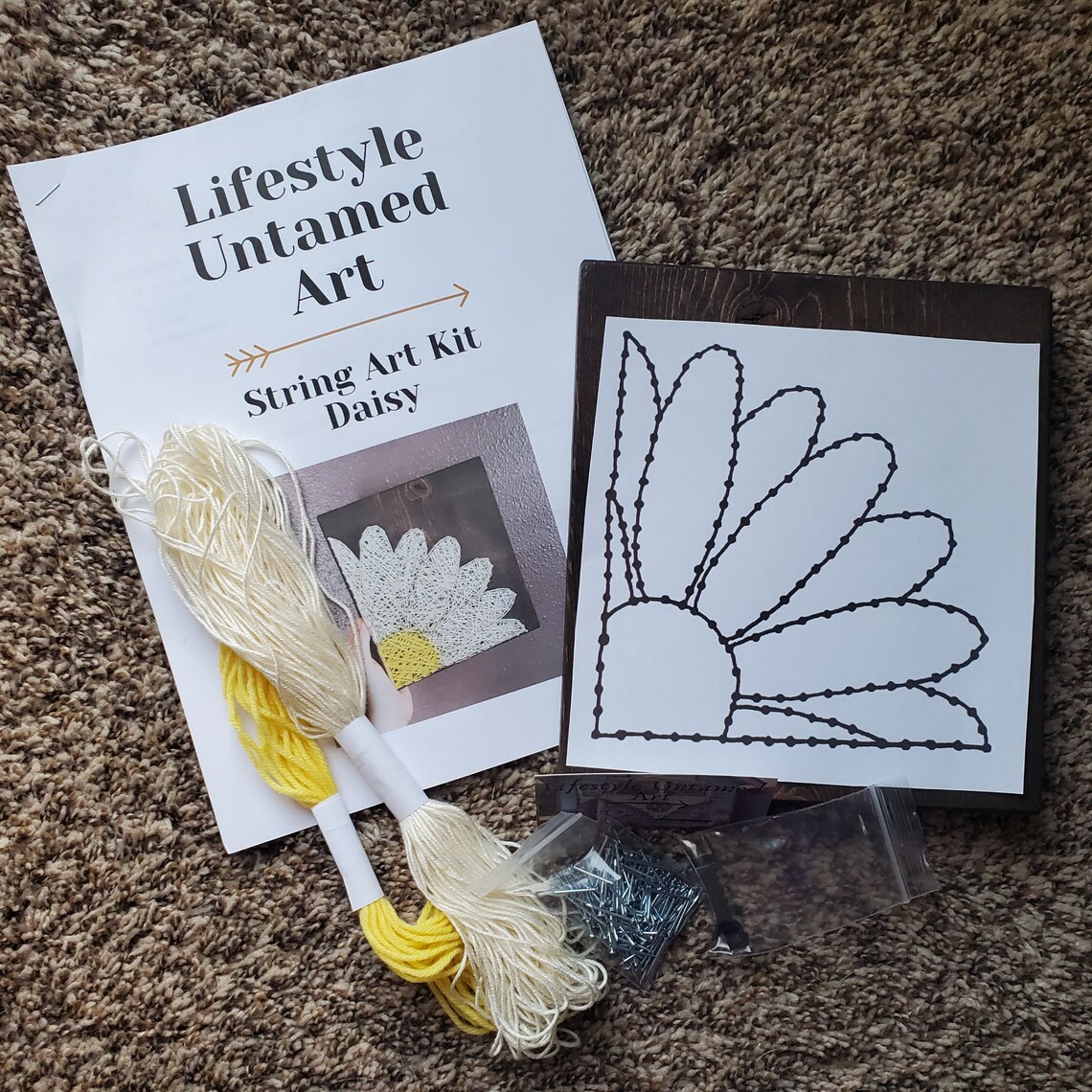 Daisy String Art Kit DIY Flower decor Spring Crafts | Etsy