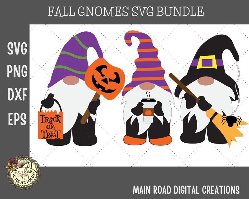 Halloween Gnome Svg-bundle of Fall Designs for Gnome Lovers-trick-or ...