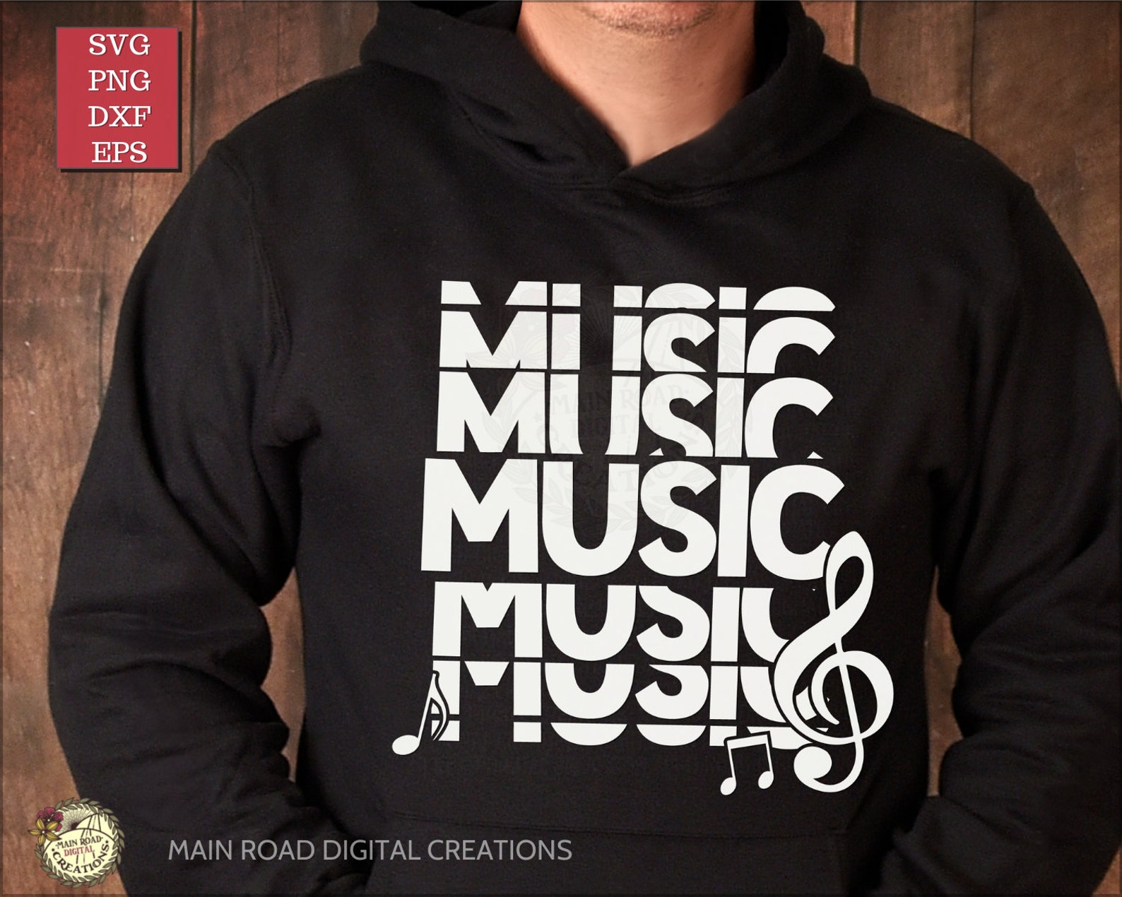 Music Svg-stacked Mirrored Cut File for Music Lovers-musical - Etsy