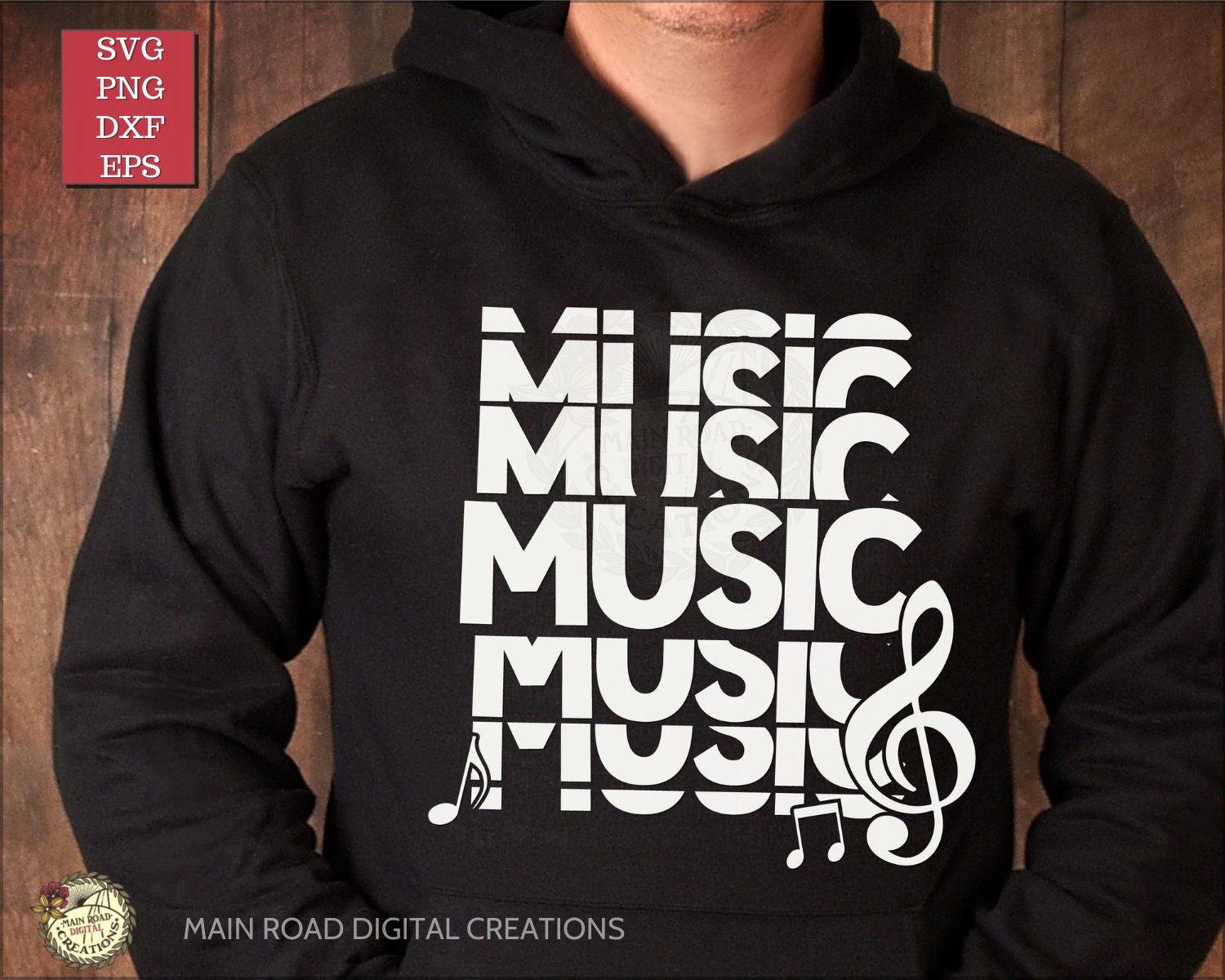 Music Svg-stacked Mirrored Cut File for Music Lovers-musical - Etsy