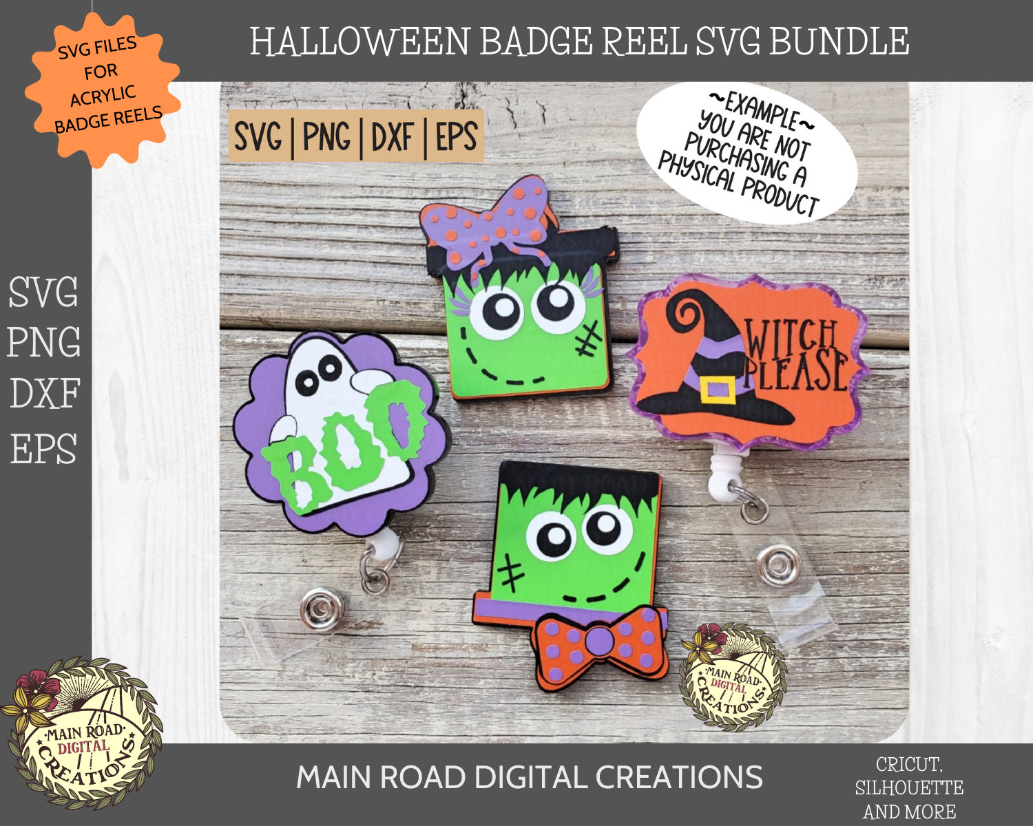 Acrylic Shape Badge Reel SVG Bundle- Halloween Svg-monster-boo Ghost ...