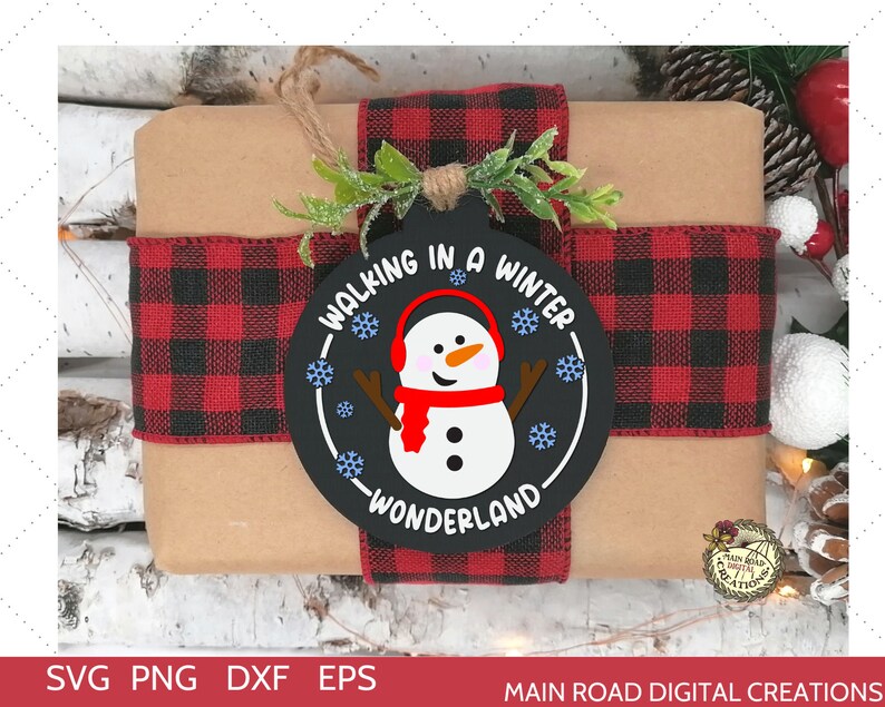 Walking in a Winter Wonderland SVG snowman Catching Snowflakes Design ...