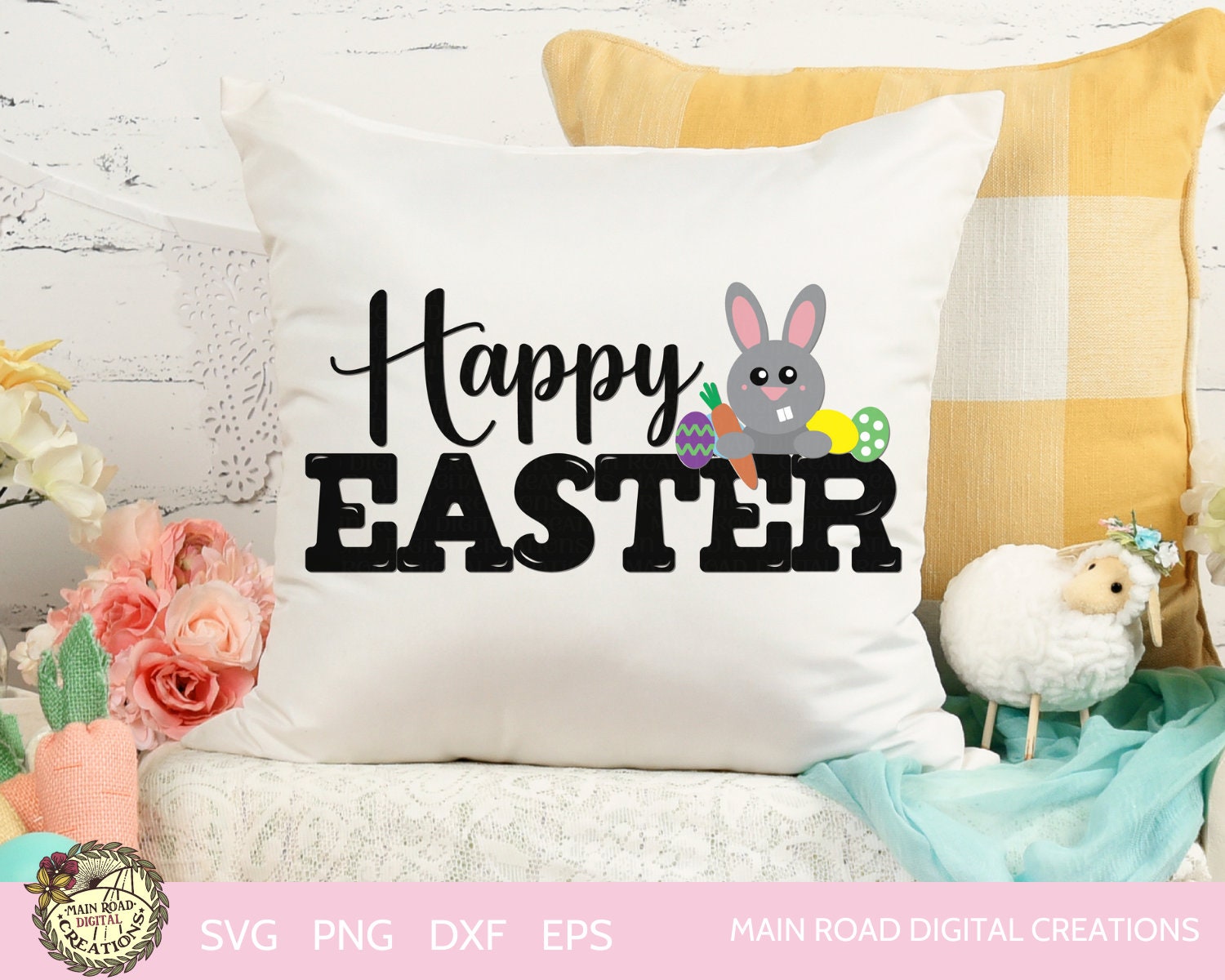 Happy Easter Svg-easter Bunny Face Cut File-cute Easter Bunny - Etsy