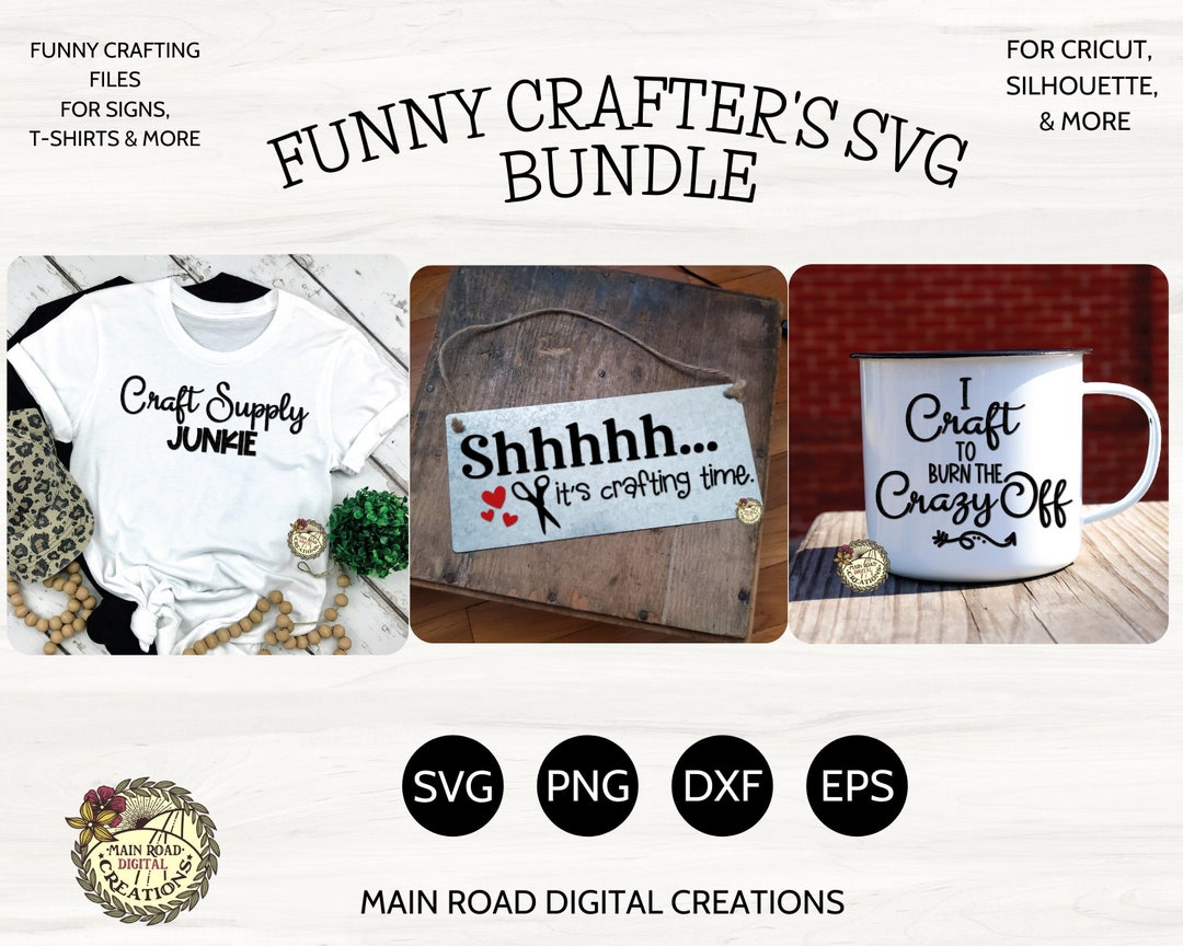 3 Funny Crafters SVG Bundle -craft Humor SVG Cut Files for T-shirts ...