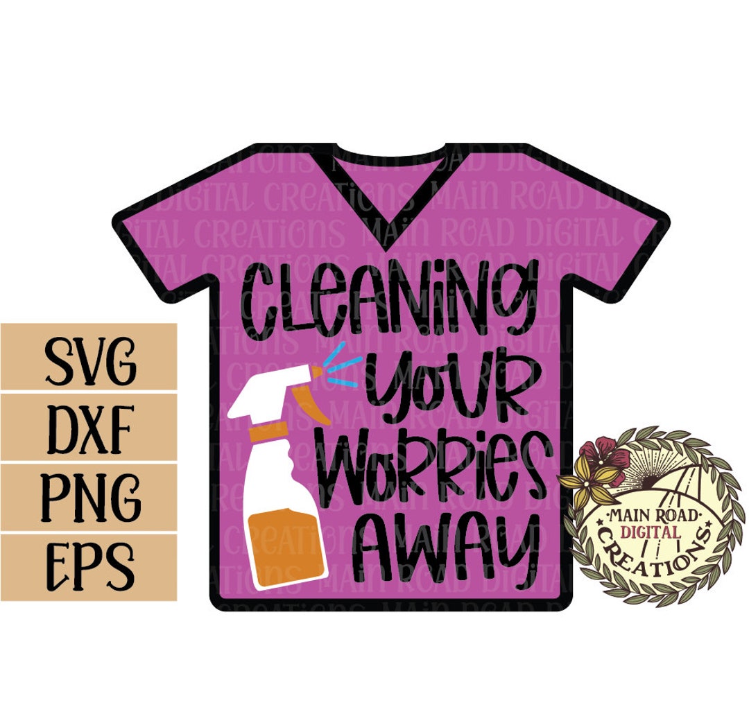 Acrylic Shape Badge Reel Svg-housekeeper-custodian-janitor-scrub Top ...