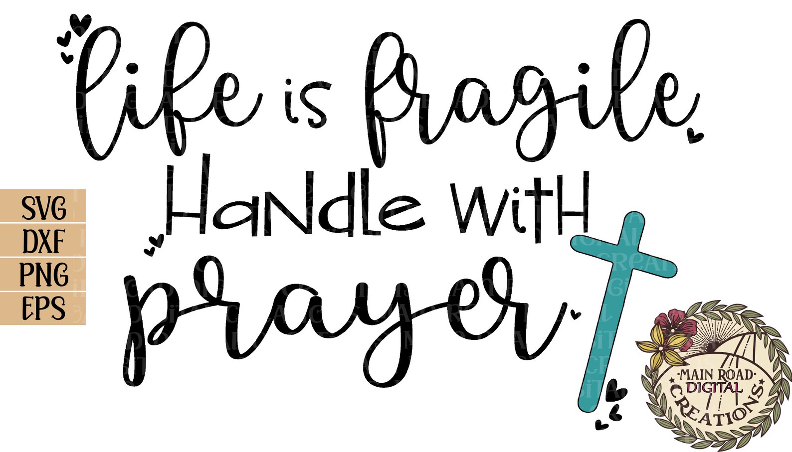 Life is Fragile Handle With Prayer SVG, Digital Cutting File ...
