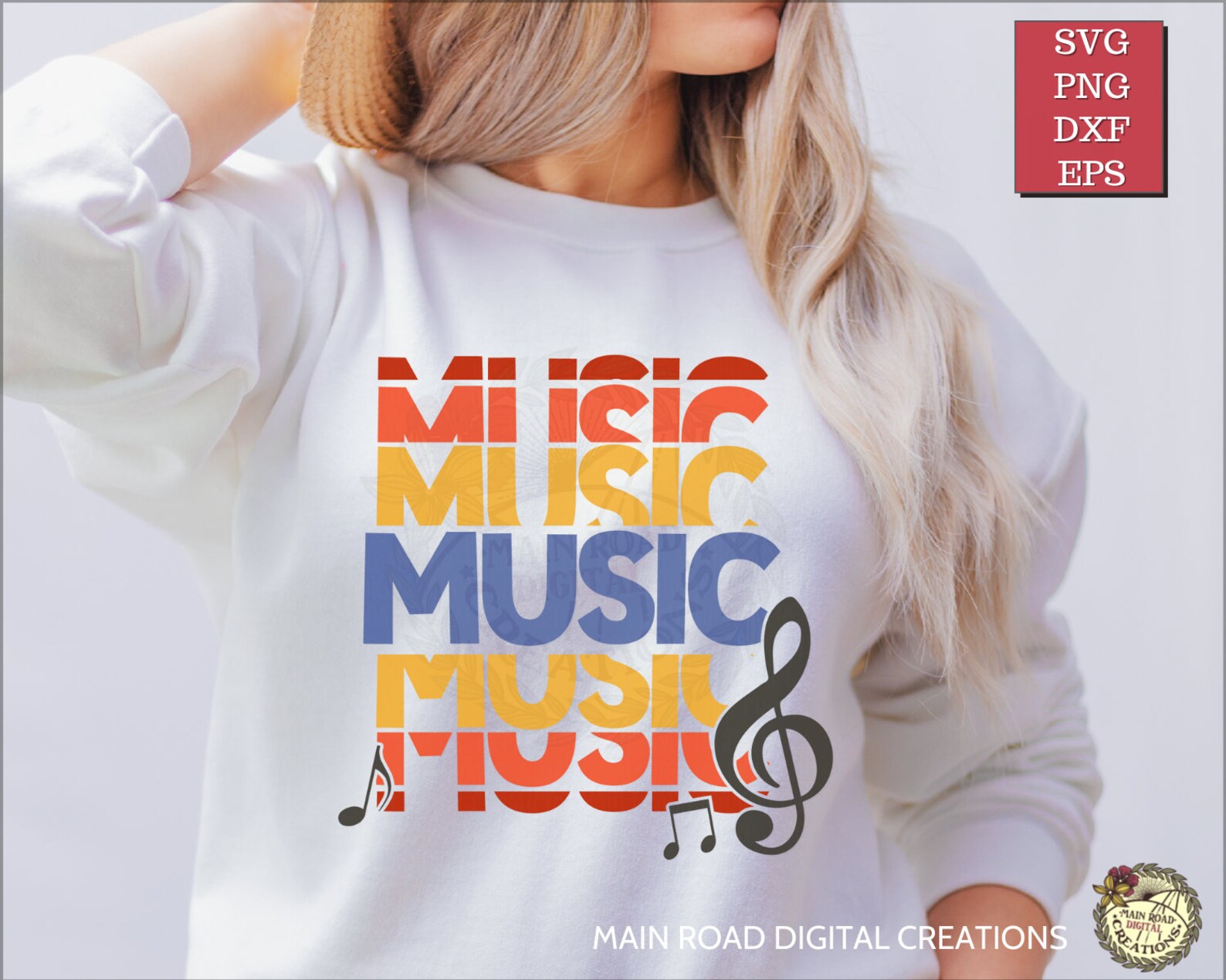 Music Svg-stacked Mirrored Cut File for Music Lovers-musical - Etsy