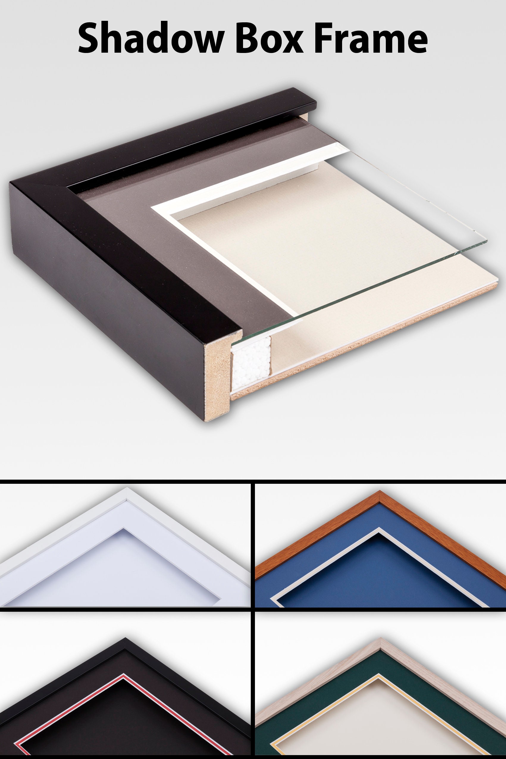 White Shadow Box Frames - Etsy Australia