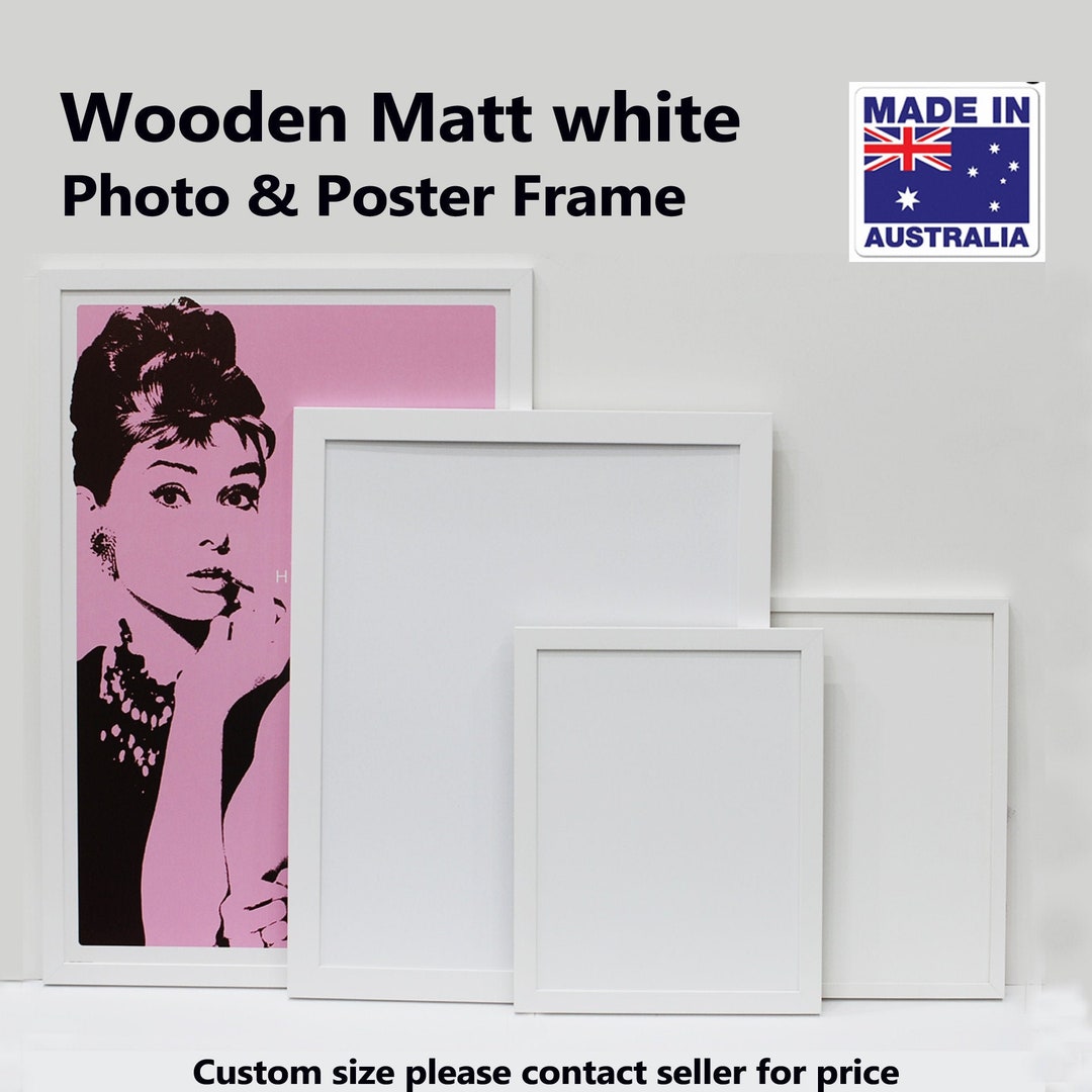 White Photo Frames Modern Timber Picture Frame - A4 A3 4x6" 5x7" 8x10 ...