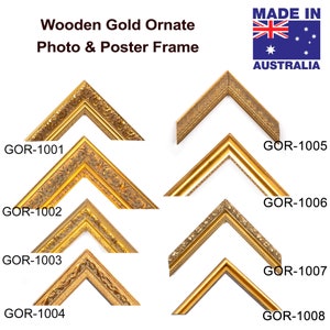 Ornate Gold Timber Picture Frames Wooden Frame X-large A2, A1, A0, 16x20, 16x24, 20x24, 20x30 ...