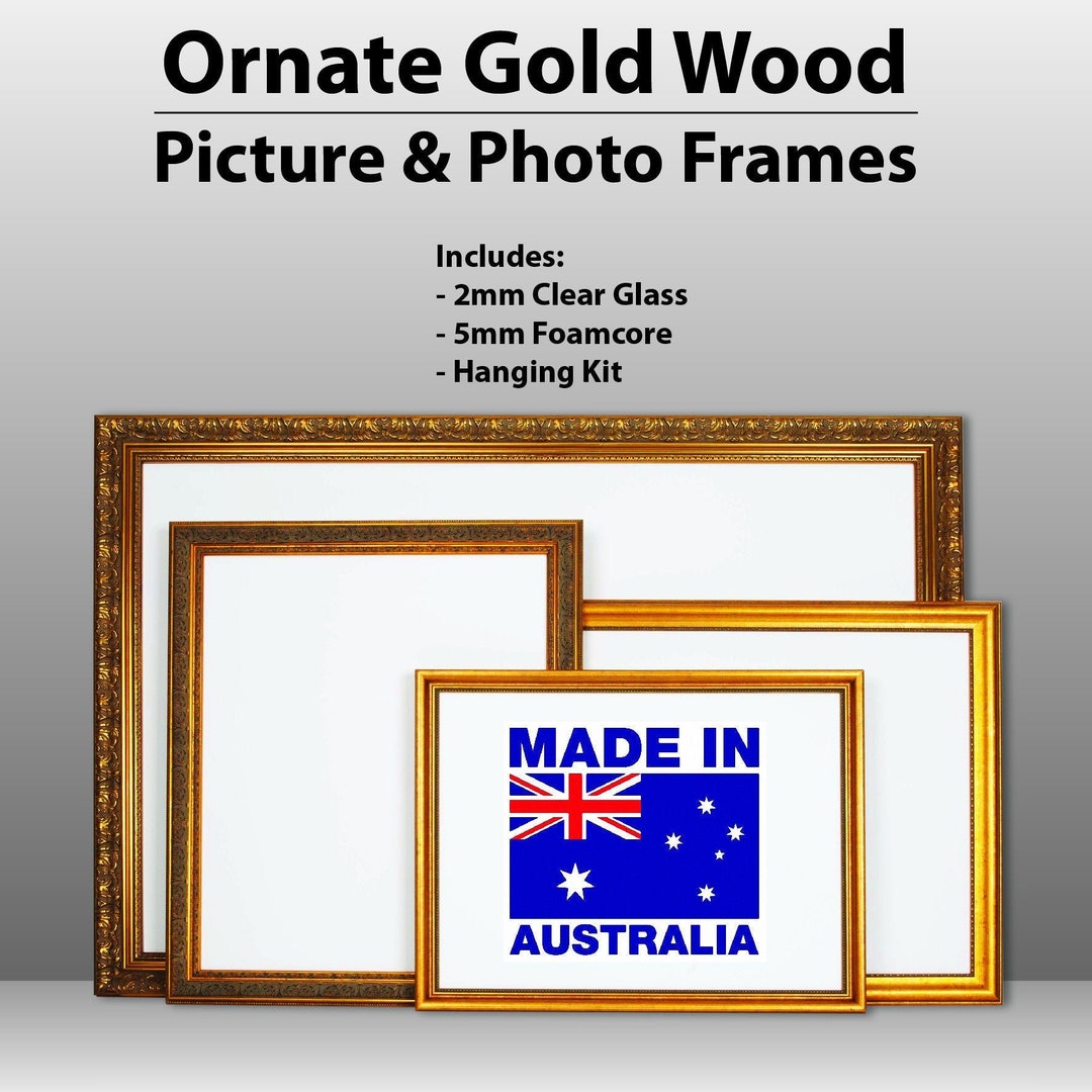 Ornate Gold Timber Picture Frames Wooden Frame X-large A2, A1, A0 ...