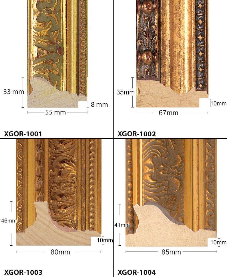 Antique Thick X-large Ornate Gold Timber Chunky Picture Frames Handmade ...