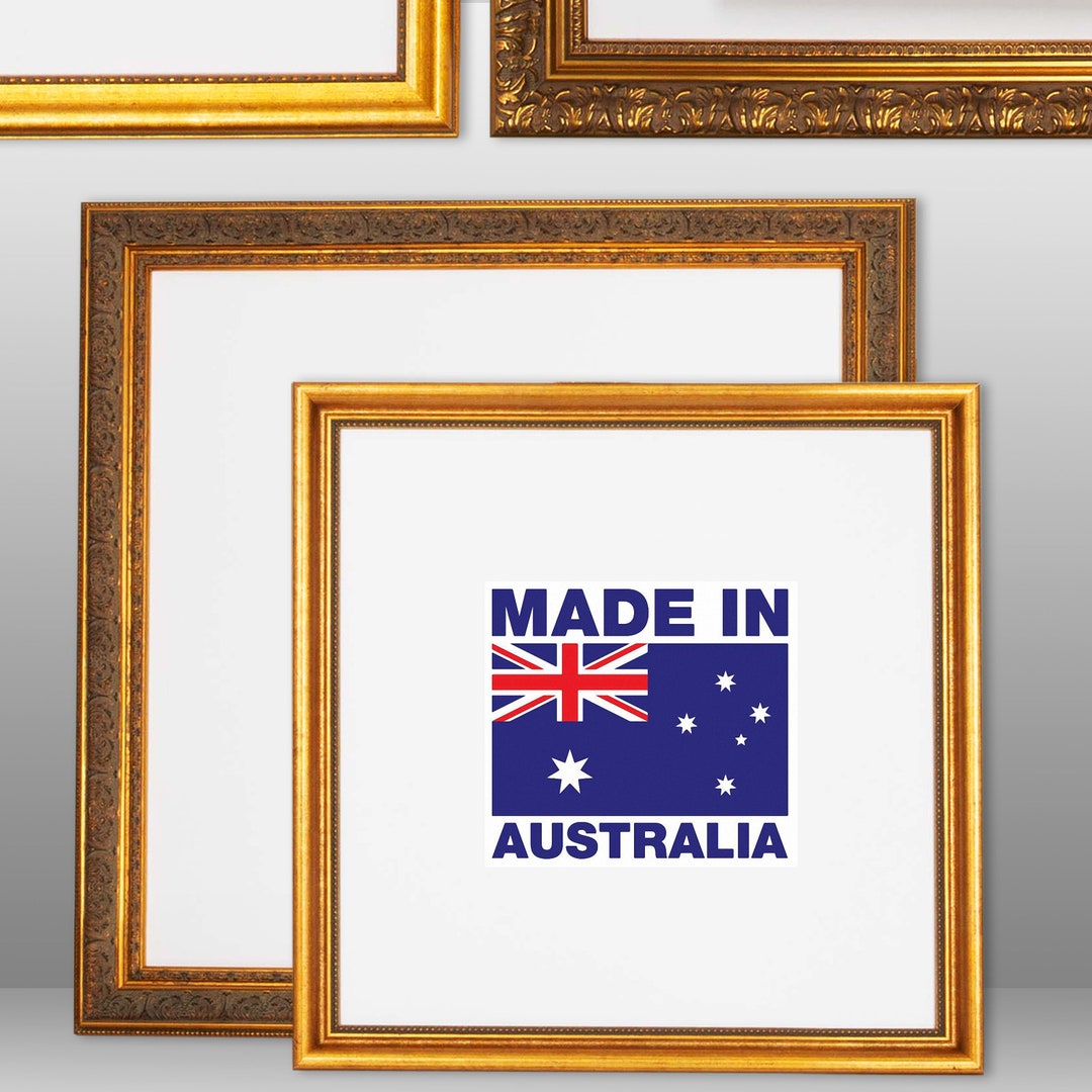 Square Ornate Gold Timber Frames Wooden Picture Frame for Wall Art ...