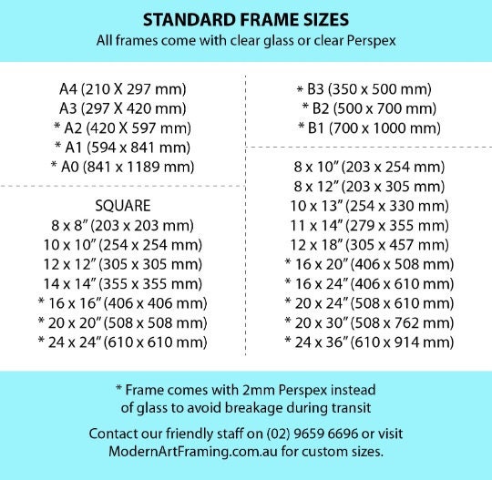 Extra Large Black Photo Frames - A0, A1, A2, 16x16", 20x20", 24x24 ...
