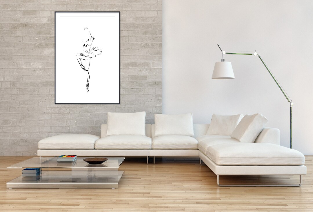 Hand-drawn Ballerina - Gallery Frame - Etsy