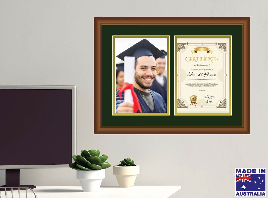 Certificate Frame - 2xa4 Windows - Double Mat - Etsy Australia