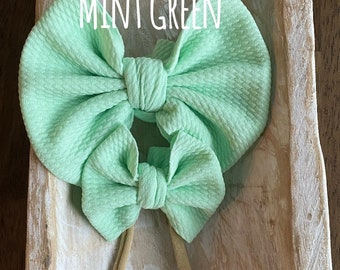 Mint Green Hair Bow | Etsy